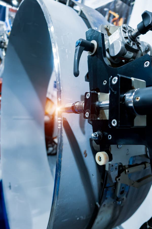 Laser Welding of Small Parts Using a Microscope Stock Photo - Image of ...