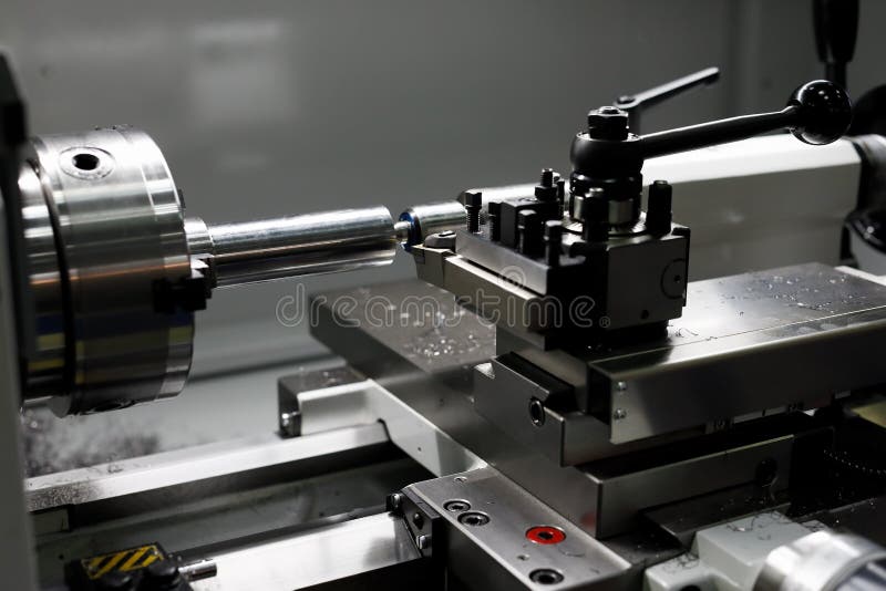 Metalworking Lathe Machine Close Up Stock Image - Image of cutter ...