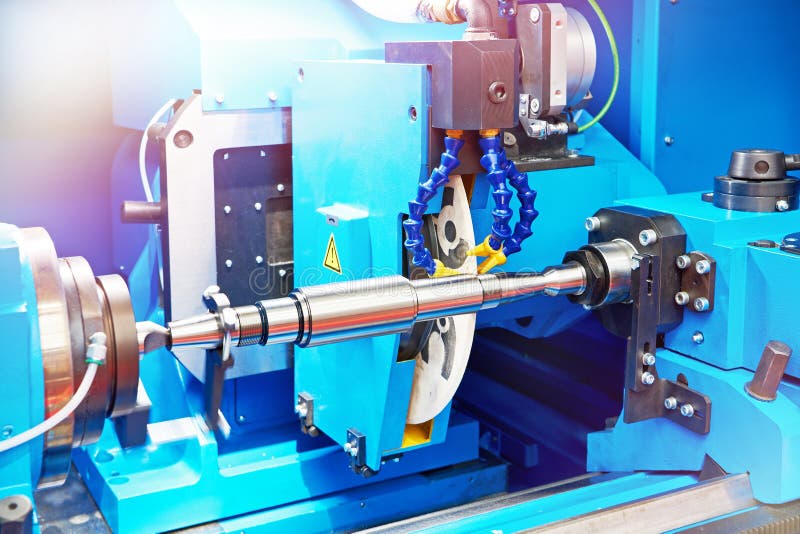 Metalworking Machine Grinding for Shaft Stock Photo - Image of blade ...
