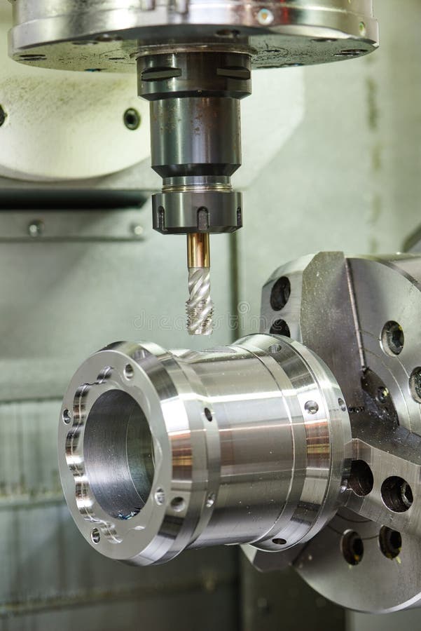 Metalworking Milling Processon Cnc Turning Machine Stock Photo - Image ...