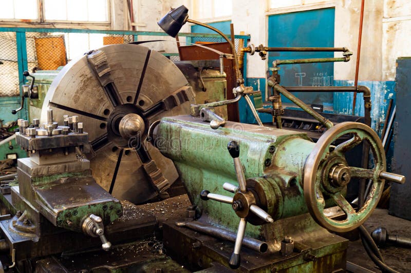 Metalworking Workshop, Metal Processing Machines. Levers of Control of ...