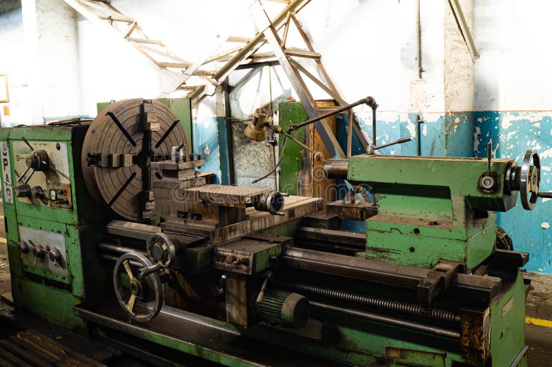 Metalworking Workshop, Metal Processing Machines. Levers of Control of ...