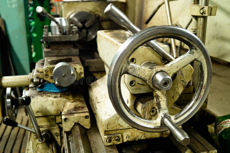 Metalworking Workshop, Metal Processing Machines. Levers of Control of ...