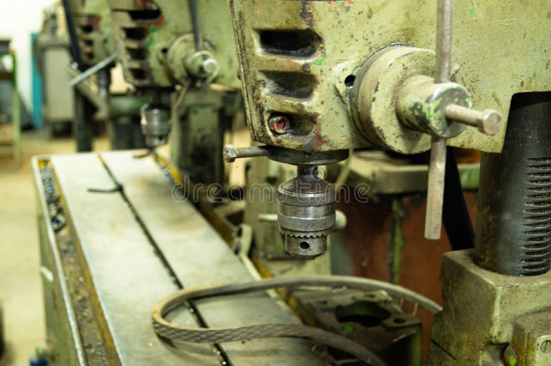 Metalworking Workshop, Metal Processing Machines. Levers of Control of ...
