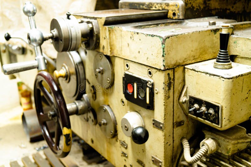 Metalworking Workshop, Metal Processing Machines. Levers of Control of ...