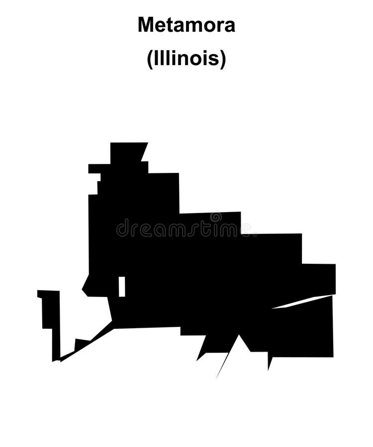 Metamora outline map stock illustration. Illustration of illinois ...