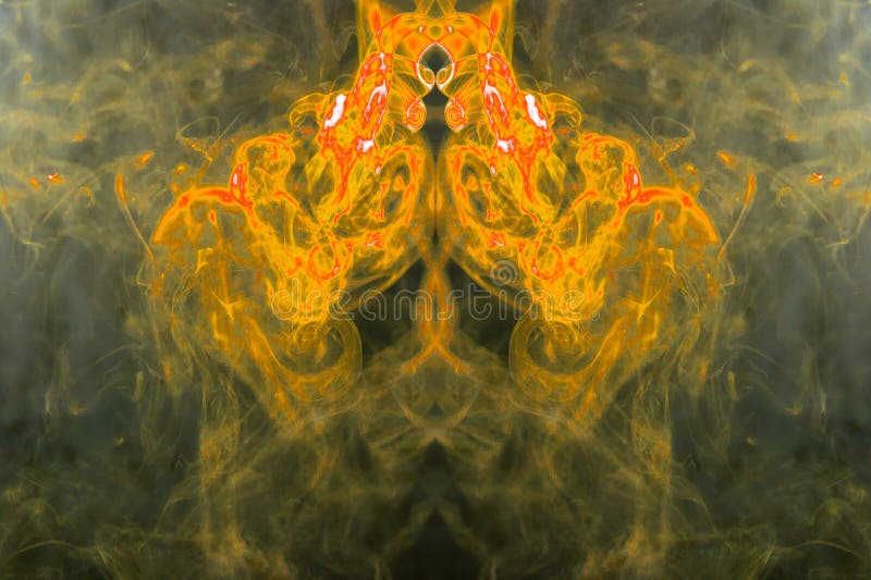 Metamorphic Forms from Smoke, Abstract Forms from Gas As a Background ...