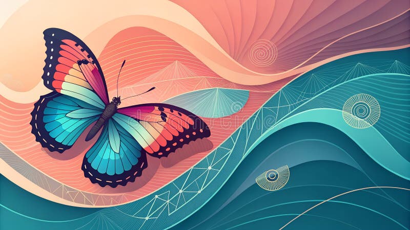 Metamorphosis Abstract Background with Organic and Geometric Shapes ...
