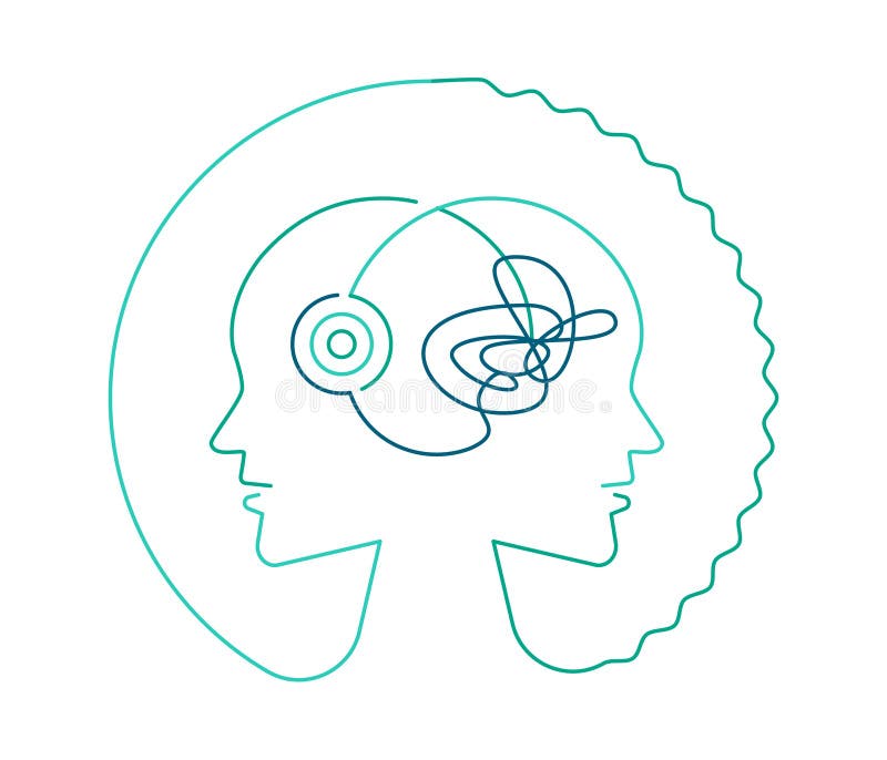 Metaphor Bipolar Disorder Mind Mental. Double Face. Split Personality ...