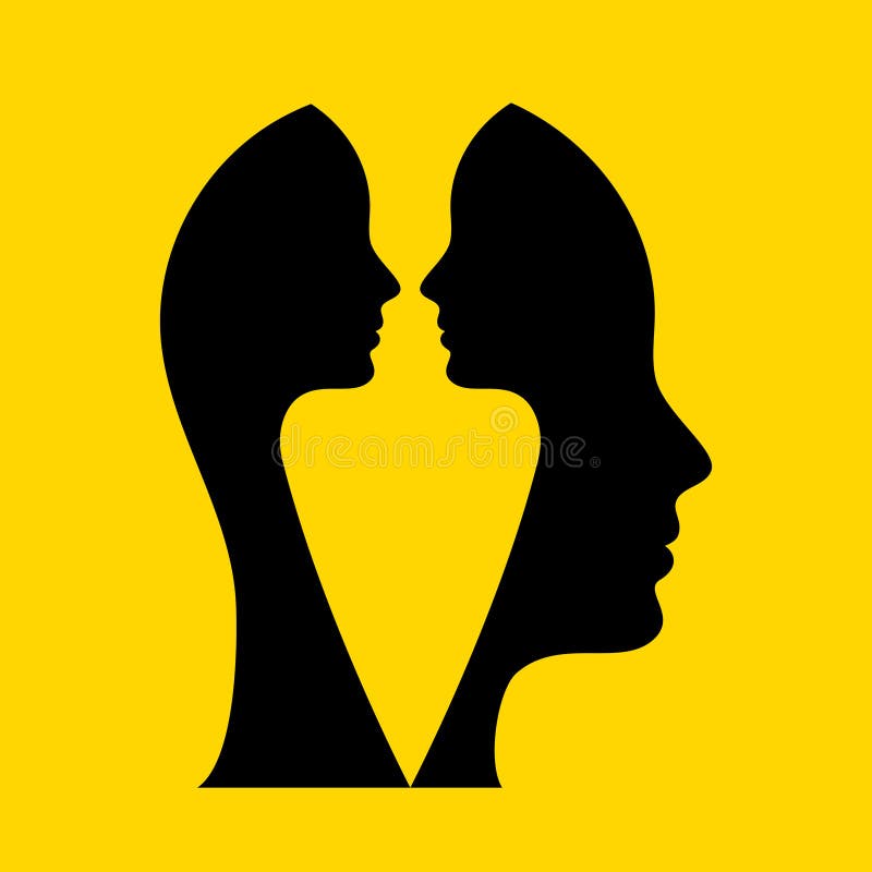 Metaphor Bipolar Disorder Mind Mental. Double Face. Split Personality ...