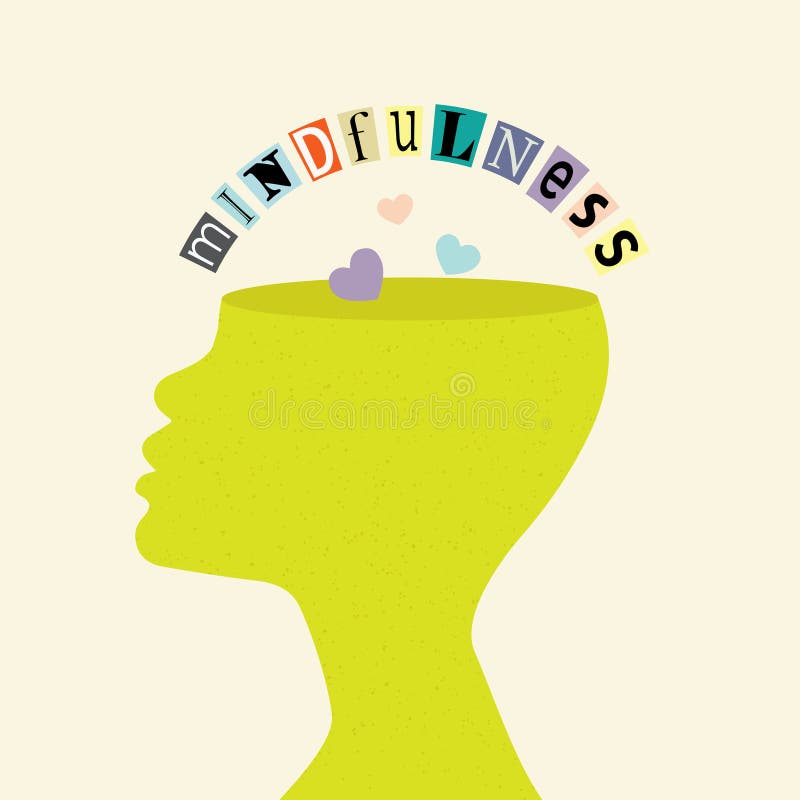 Mindfulness Mental Health Collage Vector Stock Vector - Illustration of ...