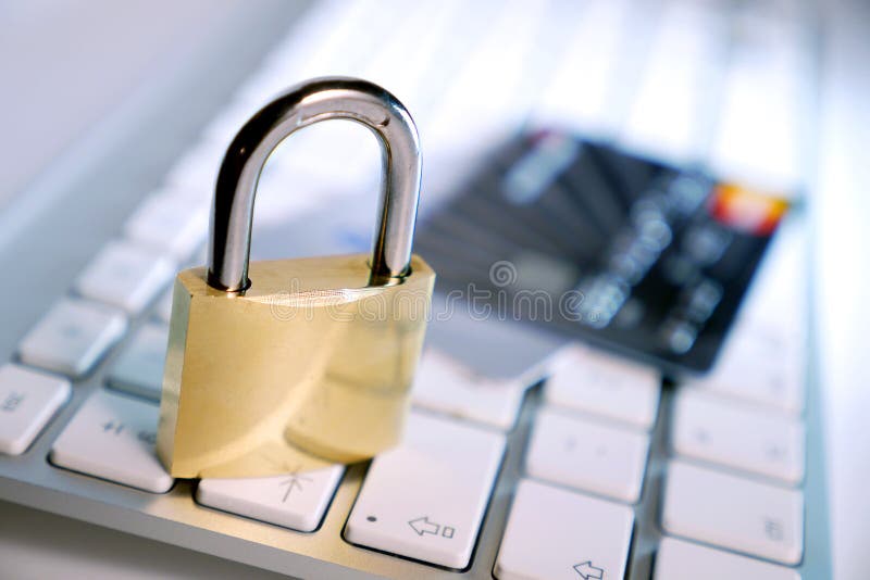 Metaphor for Online Security, with Lock and Keyboard Stock Photo ...