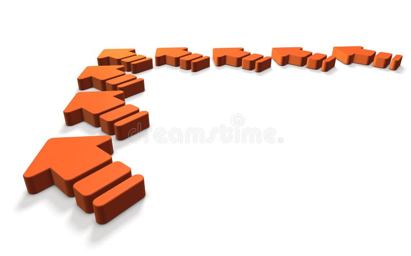 A Metaphor for Project Progress or Force Invasion. Multiple Red Arrows ...