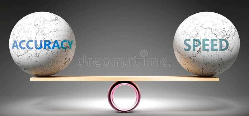 Accuracy and Speed in Balance Stock Illustration - Illustration of ...