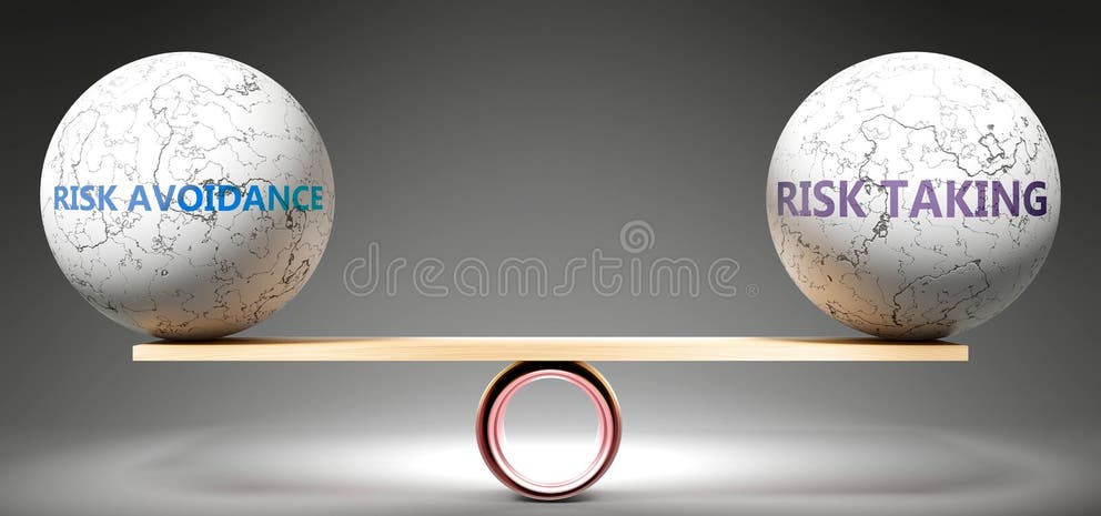 Risk Avoidance and Risk Taking in Balance Stock Illustration ...