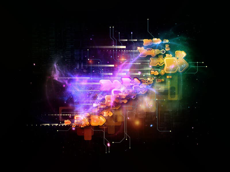 Metaphorical Cloud Technology Stock Illustration - Illustration of data ...