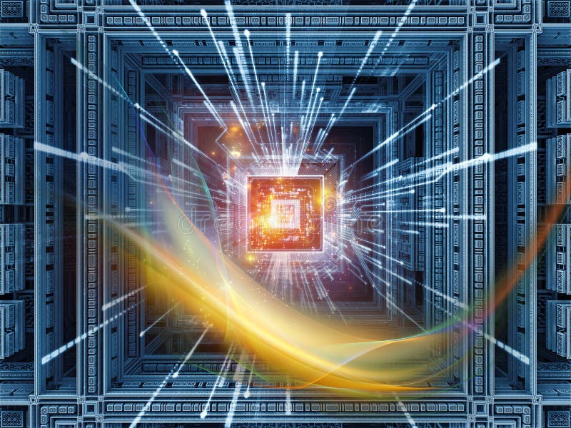 Metaphorical CPU stock illustration. Illustration of cyberspace - 62655465