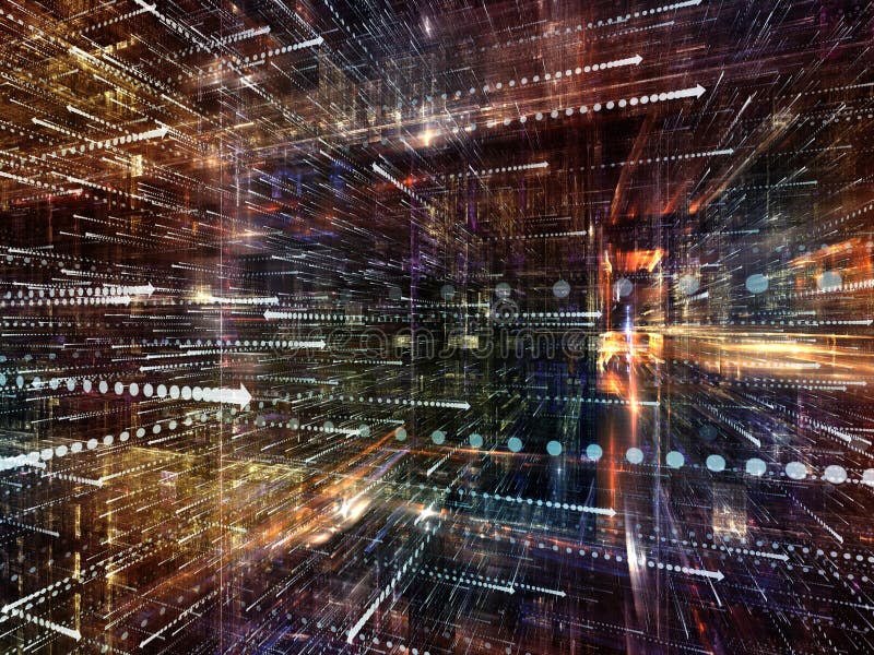 Metaphorical Digital World stock illustration. Illustration of motion ...