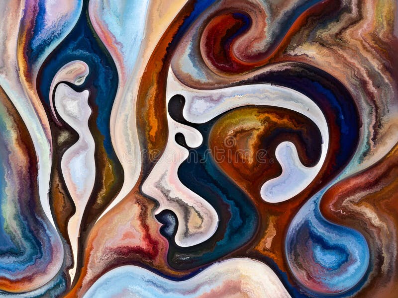 Metaphorical Inner Paint stock illustration. Illustration of backdrop ...