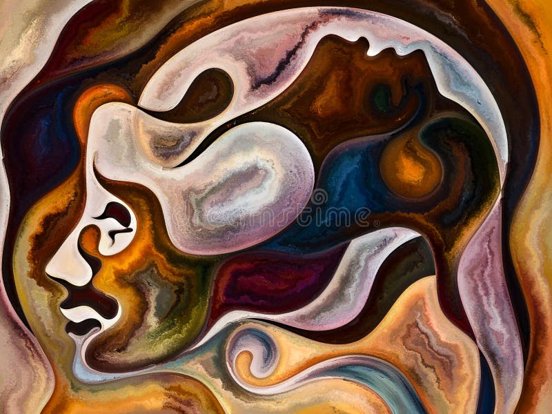 Metaphorical Inner Colors stock illustration. Illustration of artwork ...
