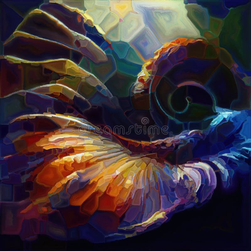 Metaphorical Nautilus stock illustration. Illustration of vivid - 257041502