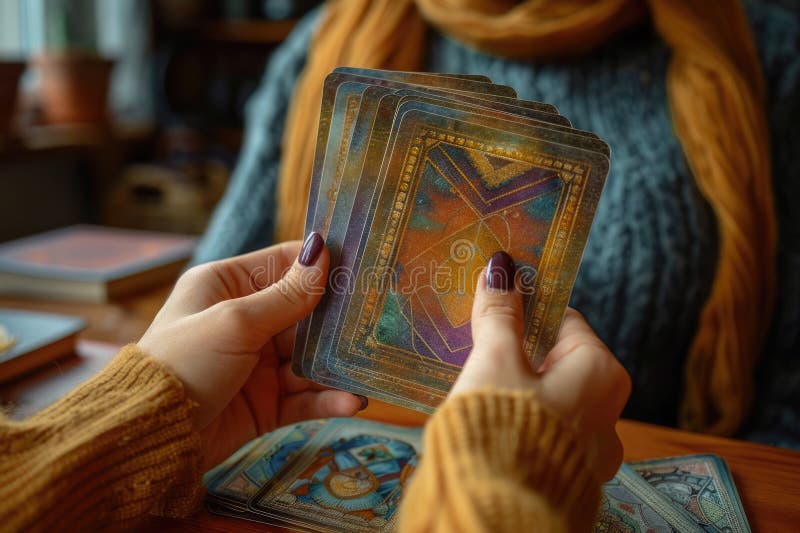 Metaphorical Psychological Asocial Cards in Hands . Ai Generated Stock ...