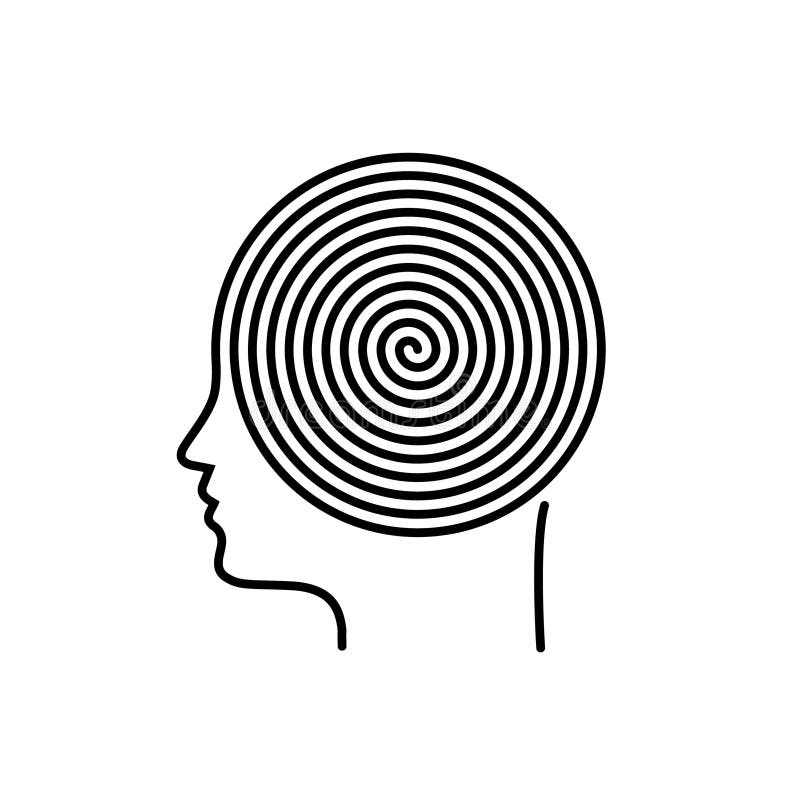 Metaphysics. spiral head stock illustration. Illustration of vector ...