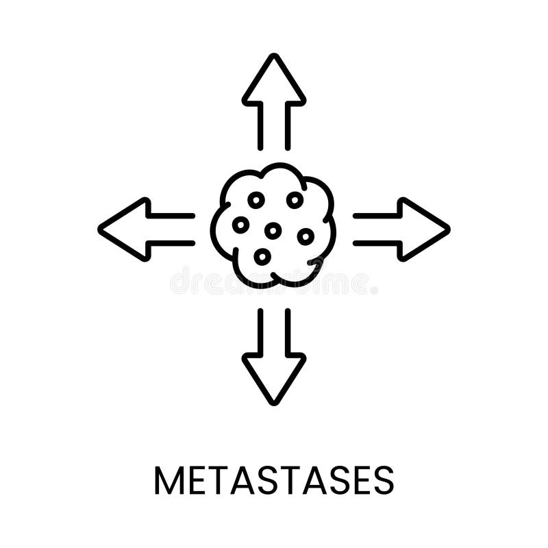 Metastasis Line Icon Vector Cancer Disease Stock Vector - Illustration ...