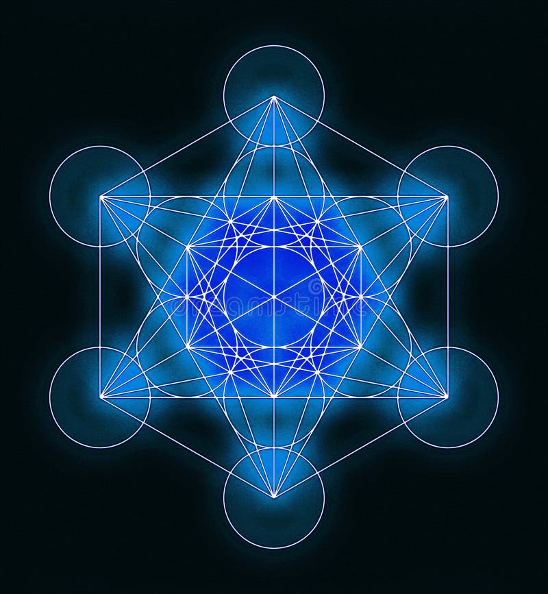 Cubo do ` s de Metatron ilustração stock. Ilustração de dezenas - 47606523