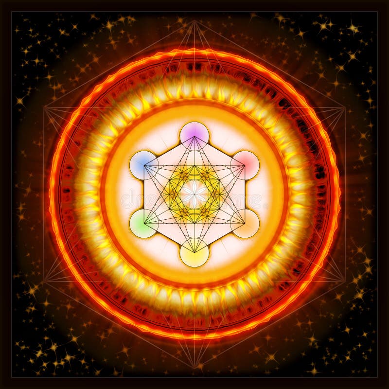 Metatron`s Cube stock illustration. Illustration of spiritual - 47605982