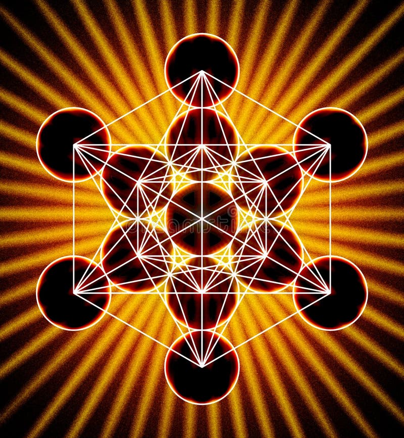 Metatron`s Cube stock illustration. Illustration of chakra - 52053188