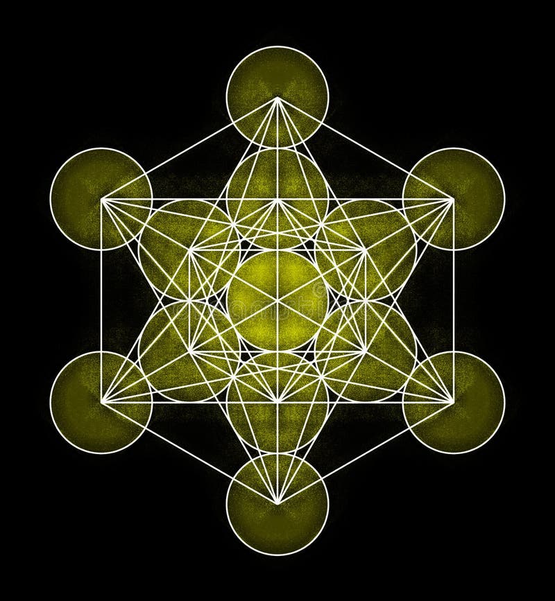 Sacred Geometry. Metatron S Cube Illustration. Stock Vector ...