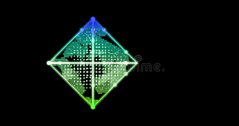 Metaverse Abstract Technology Green Square Rectangle Background Made of ...