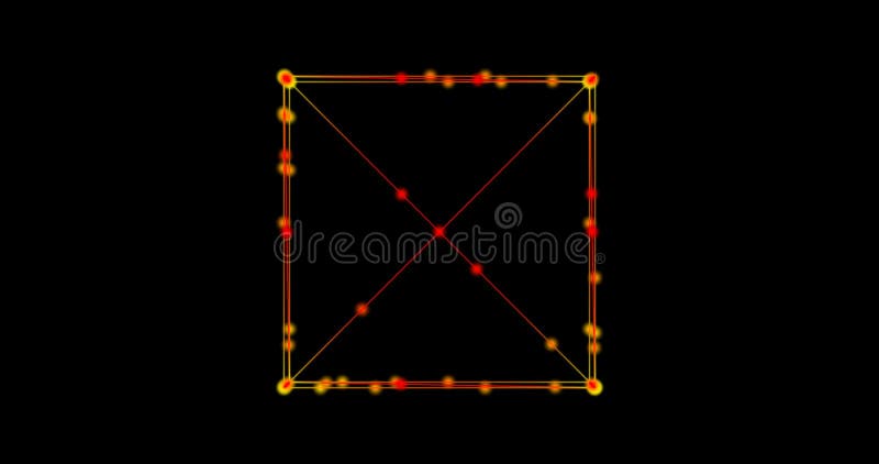 Metaverse Abstract Technology Orange Square Rectangle Background Made ...