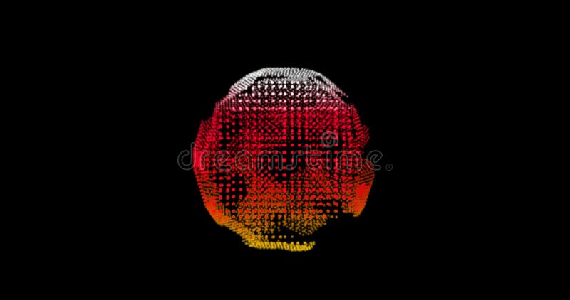 Metaverse Abstract Technology Red Sphere Background Made of Lines and ...