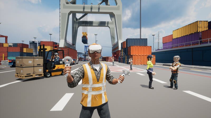 Metaverse Avatars of People are Training on the Logistics Platform in ...