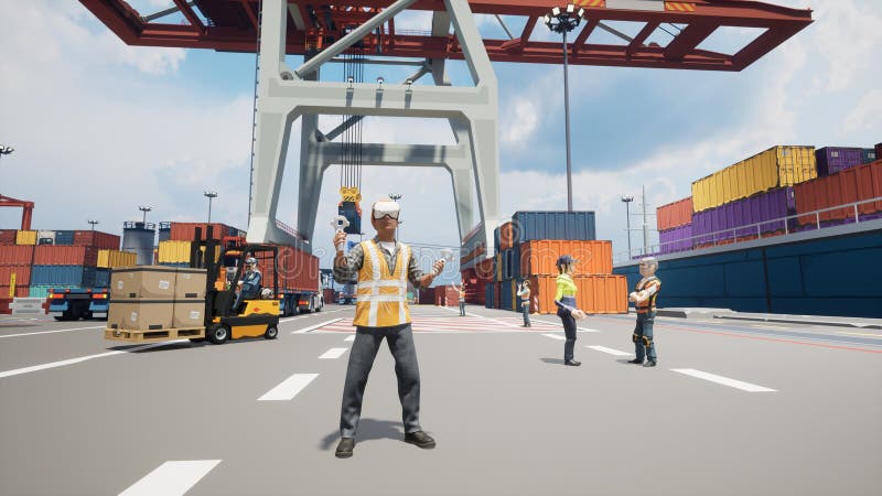 Metaverse Avatars of People are Training on the Logistics Platform in ...