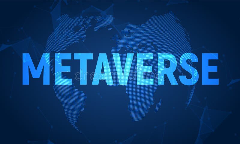 Metaverse Background Game 3d Abstract Cyber Technology Logo. Futuristic ...