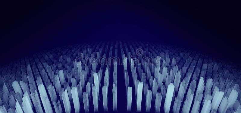 Metaverse Building City in White Background Stock Illustration ...