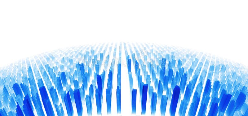 Metaverse Building City in White Background Stock Illustration ...