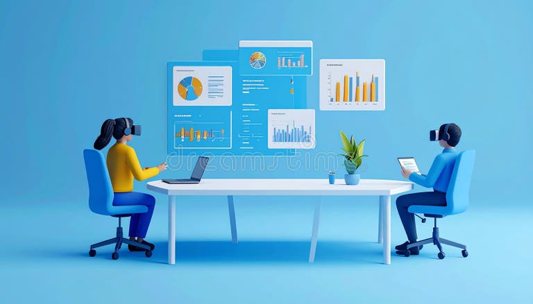 Metaverse Business Meeting: Virtual Collaboration and Data Analysis ...