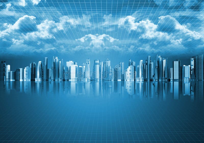 Meta Verse Virtual City Concept Stock Image - Image of ecommerce ...