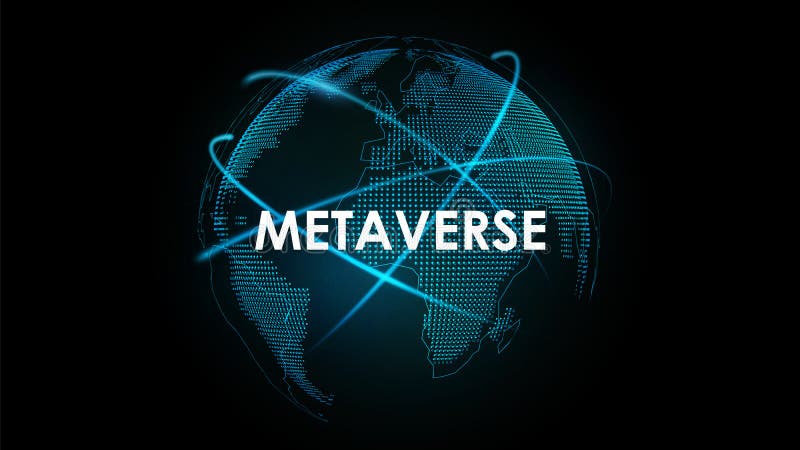Metaverse Digital Cyber Virtual World Concept, Man Holding Virtual ...