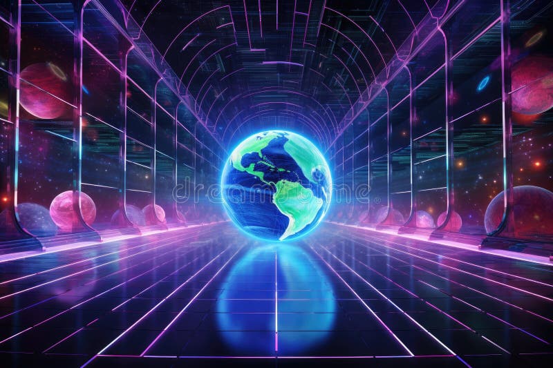 Metaverse Digital World, Metaverse Digital World Cyberspace Background ...