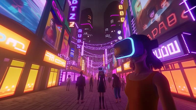 Metaverse of the Future, Concept Stock Illustration - Illustration of ...