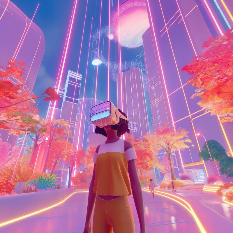 Metaverse of the Future, Concept Stock Illustration - Illustration of ...