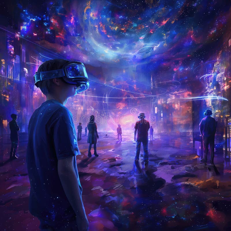 Metaverse of the Future, Concept Stock Illustration - Illustration of ...