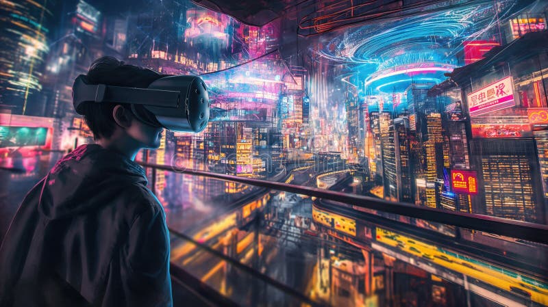 Metaverse of the Future, Concept Stock Illustration - Illustration of ...
