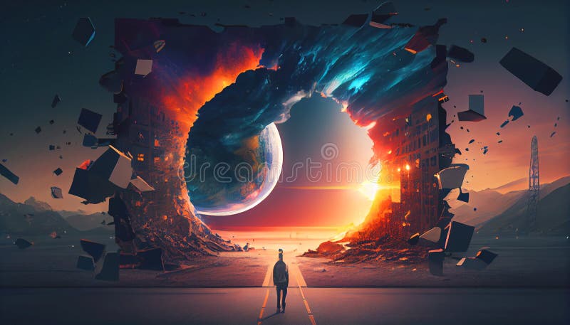 Metaverse stock illustration. Illustration of worlds - 269602877