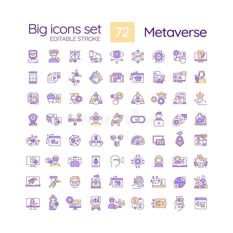 Metaverse Icons Stock Illustrations – 581 Metaverse Icons Stock ...
